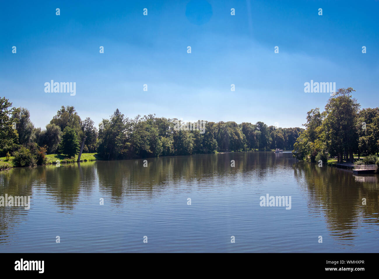 Concept landscape : River Danube through Ulm Stock Photo - Alamy