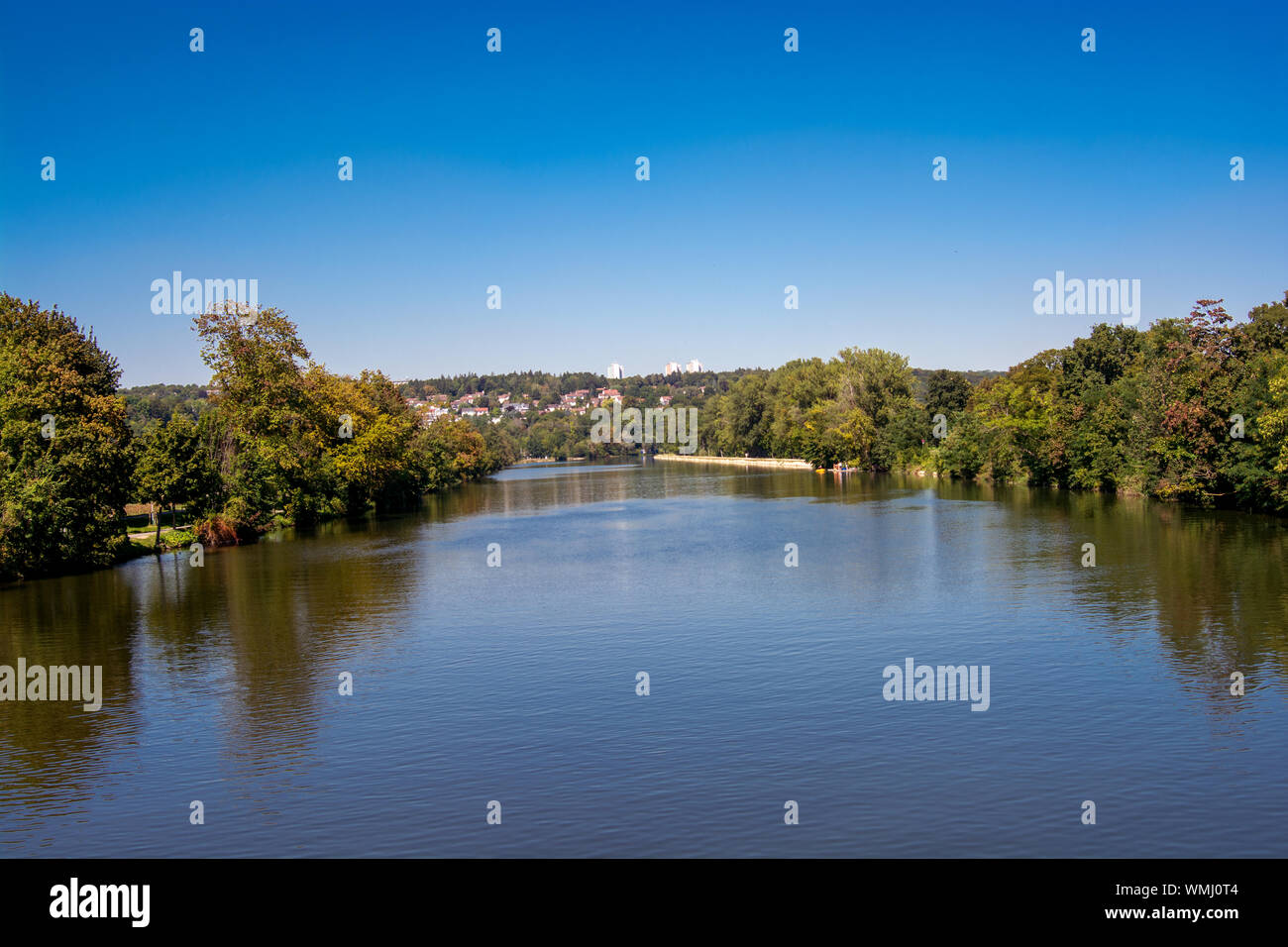 Concept landscape : River Danube through Ulm Stock Photo - Alamy