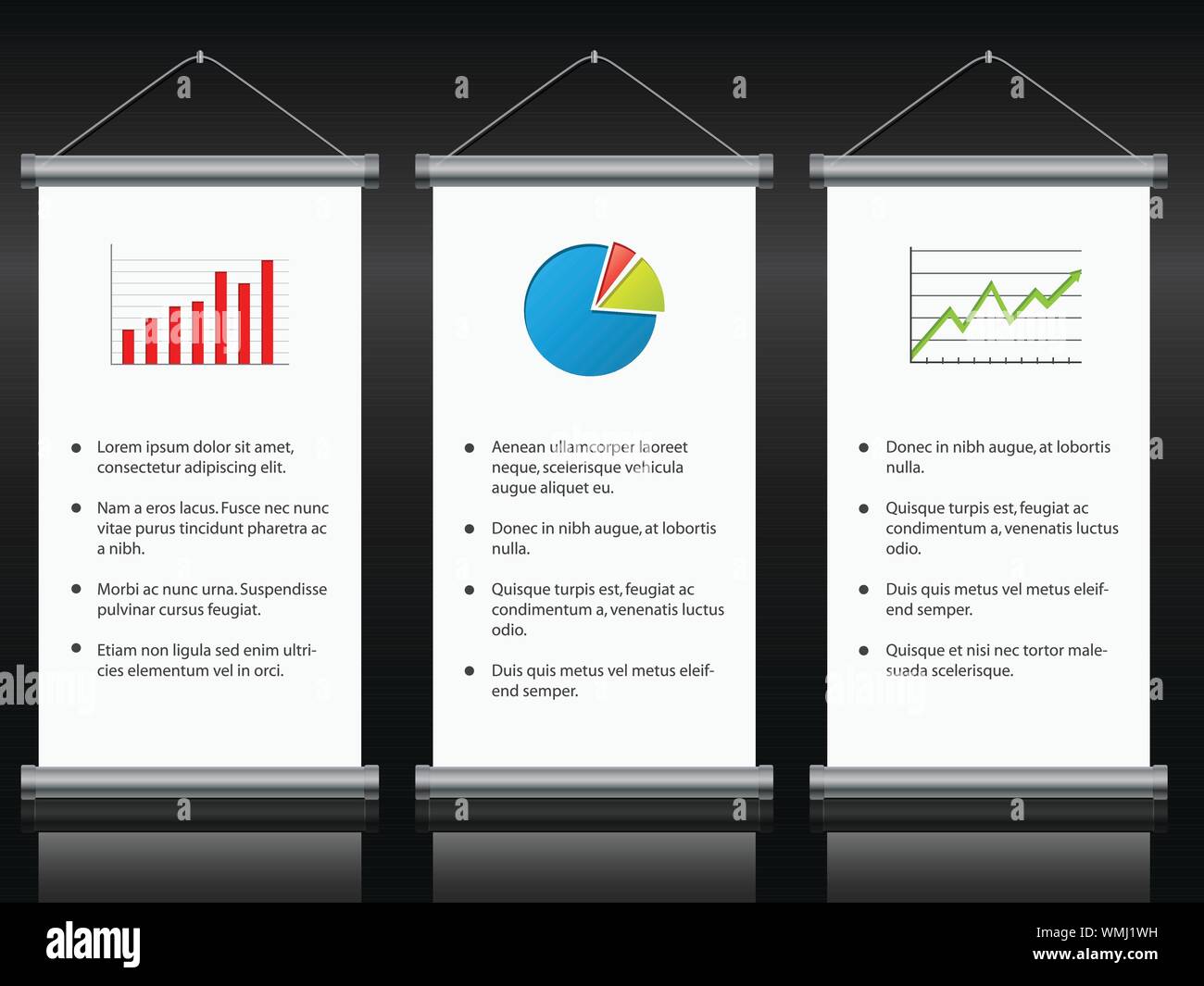 Roll up banners with charts and diagrams Stock Vector Image & Art - Alamy