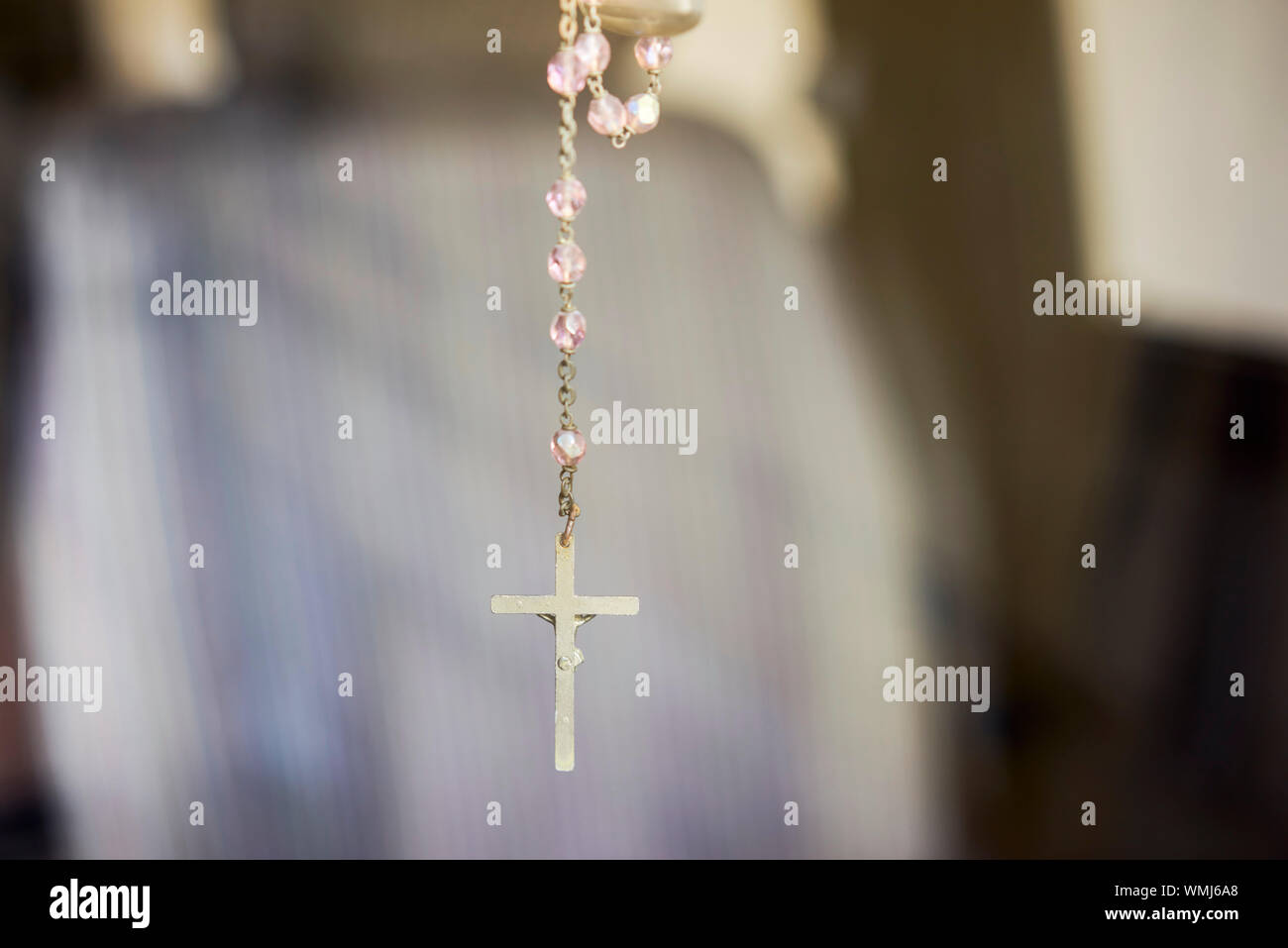 Rosary beads on cross hi-res stock photography and images - Alamy