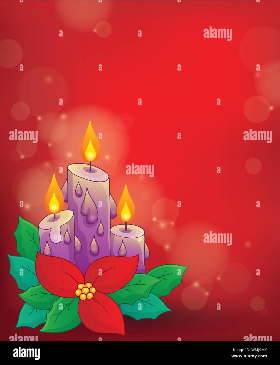Christmas candle theme image 1 Stock Vector Image & Art - Alamy