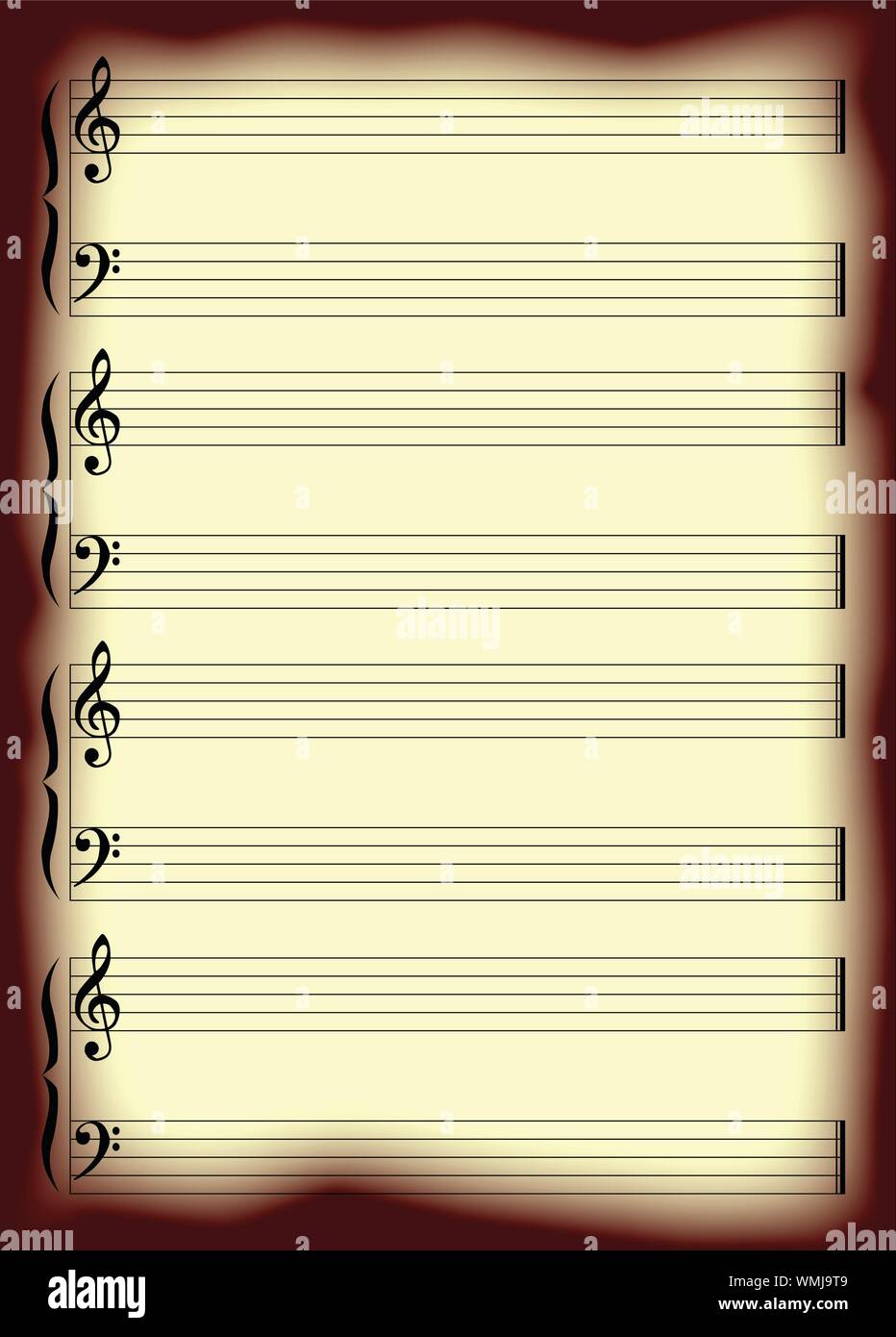 Music manuscript Stock Vector Images - Alamy