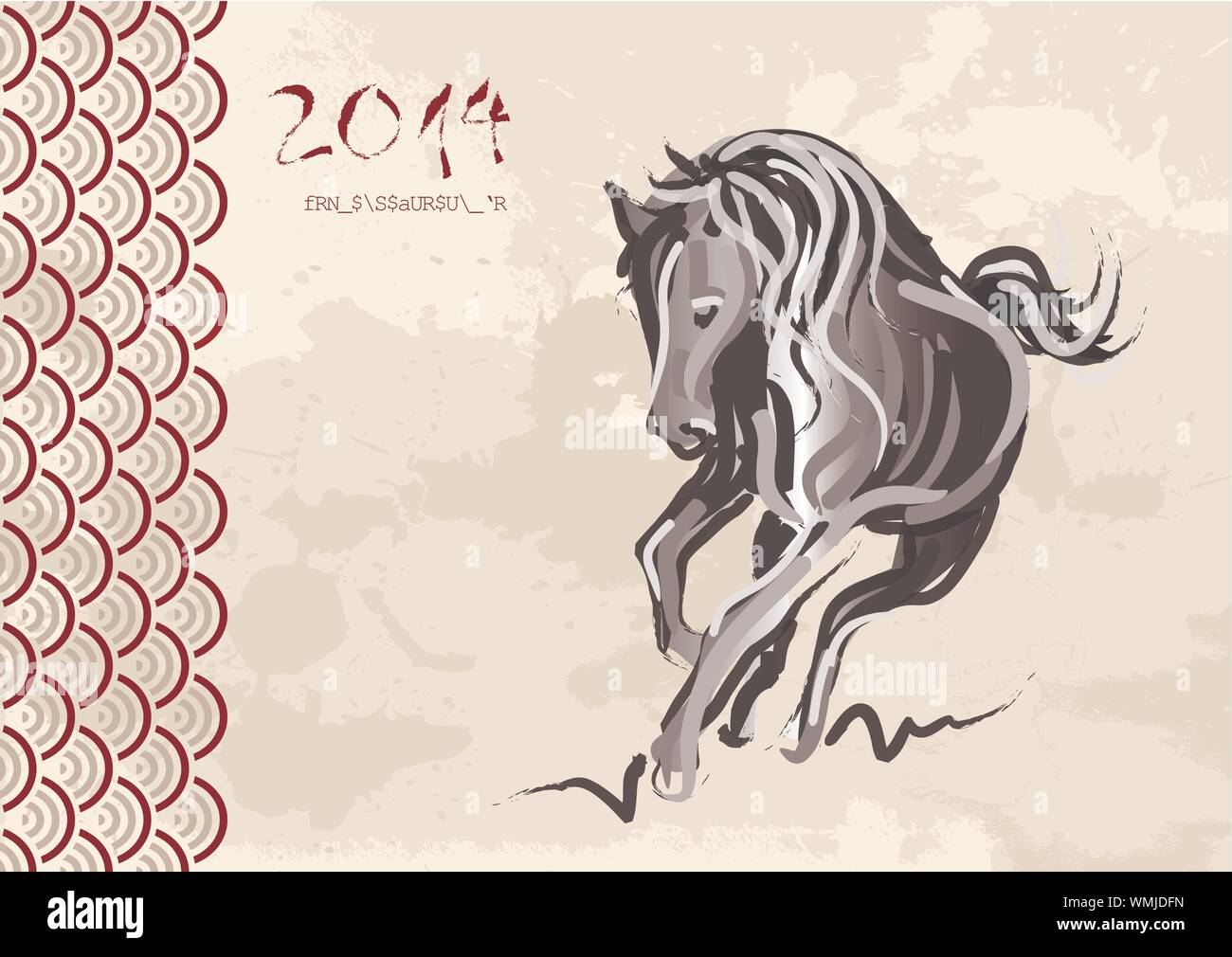 Chinese New Year of horse 2014 Stock Vector Image & Art - Alamy