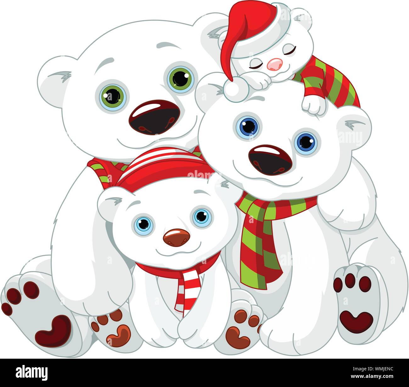 Family christmas cartoon Cut Out Stock Images & Pictures - Alamy