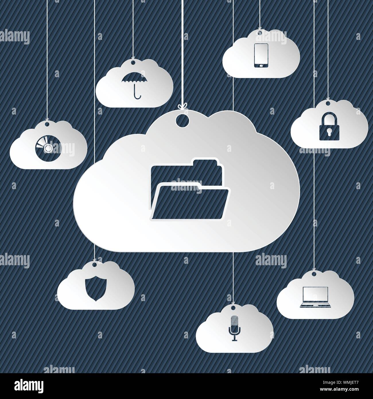 Network connections cloud computing icons Stock Vector Images - Alamy