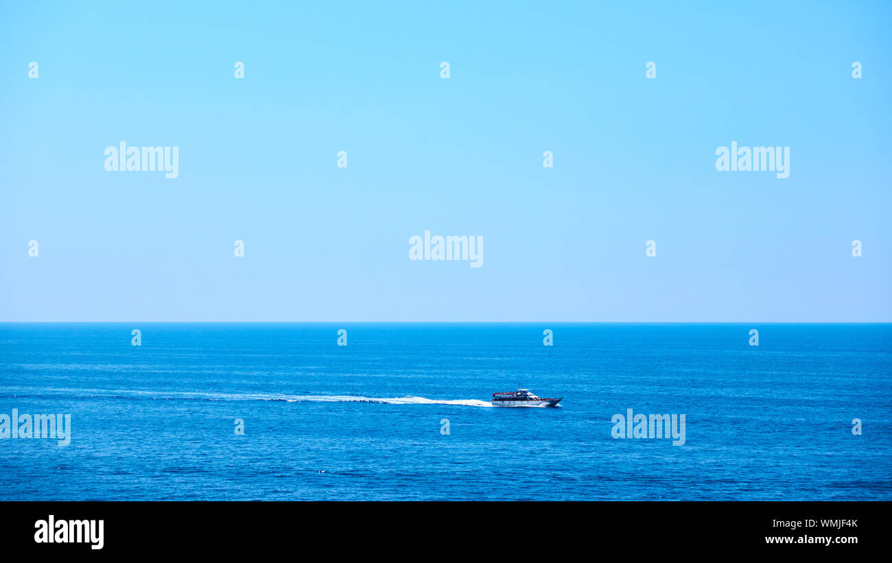 Blue ship at sea hi-res stock photography and images - Alamy