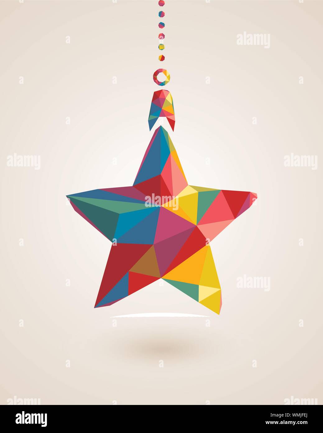 Christmas star multicolors hanging bauble Stock Vector Image & Art - Alamy