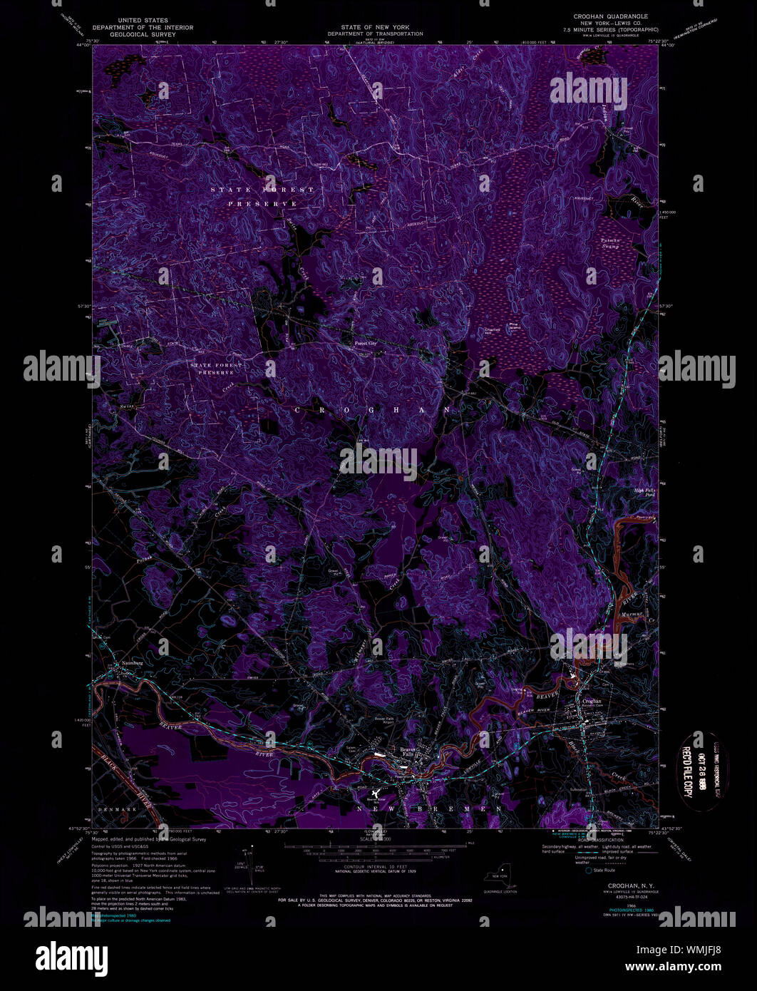 Map of croghan new york hi-res stock photography and images - Alamy