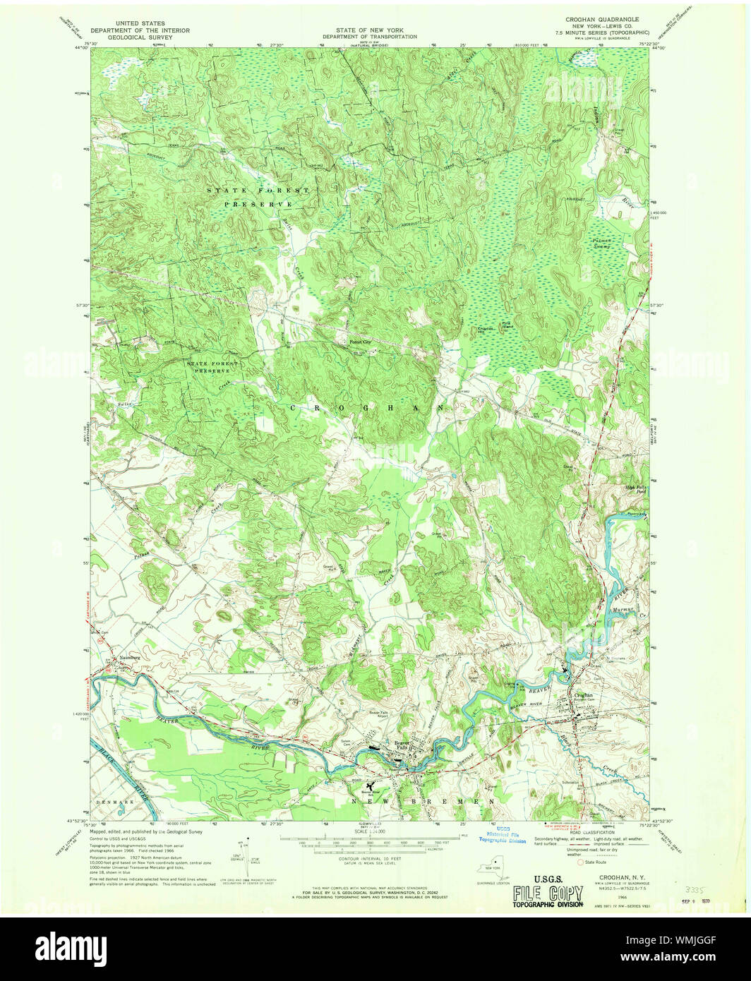 Croghan new york map hi-res stock photography and images - Alamy