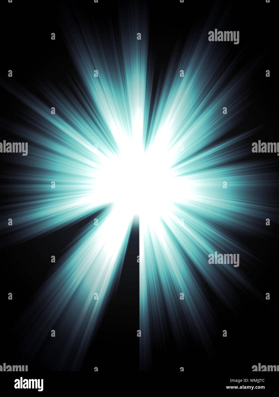 Bright blue light burst, explosion on dark background Stock Photo - Alamy