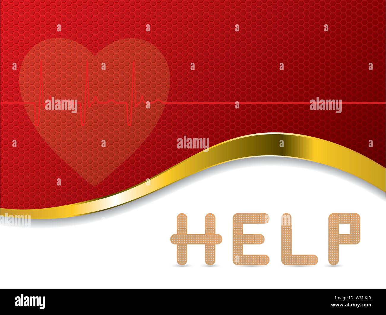 Medical background with help text Stock Vector Image & Art - Alamy