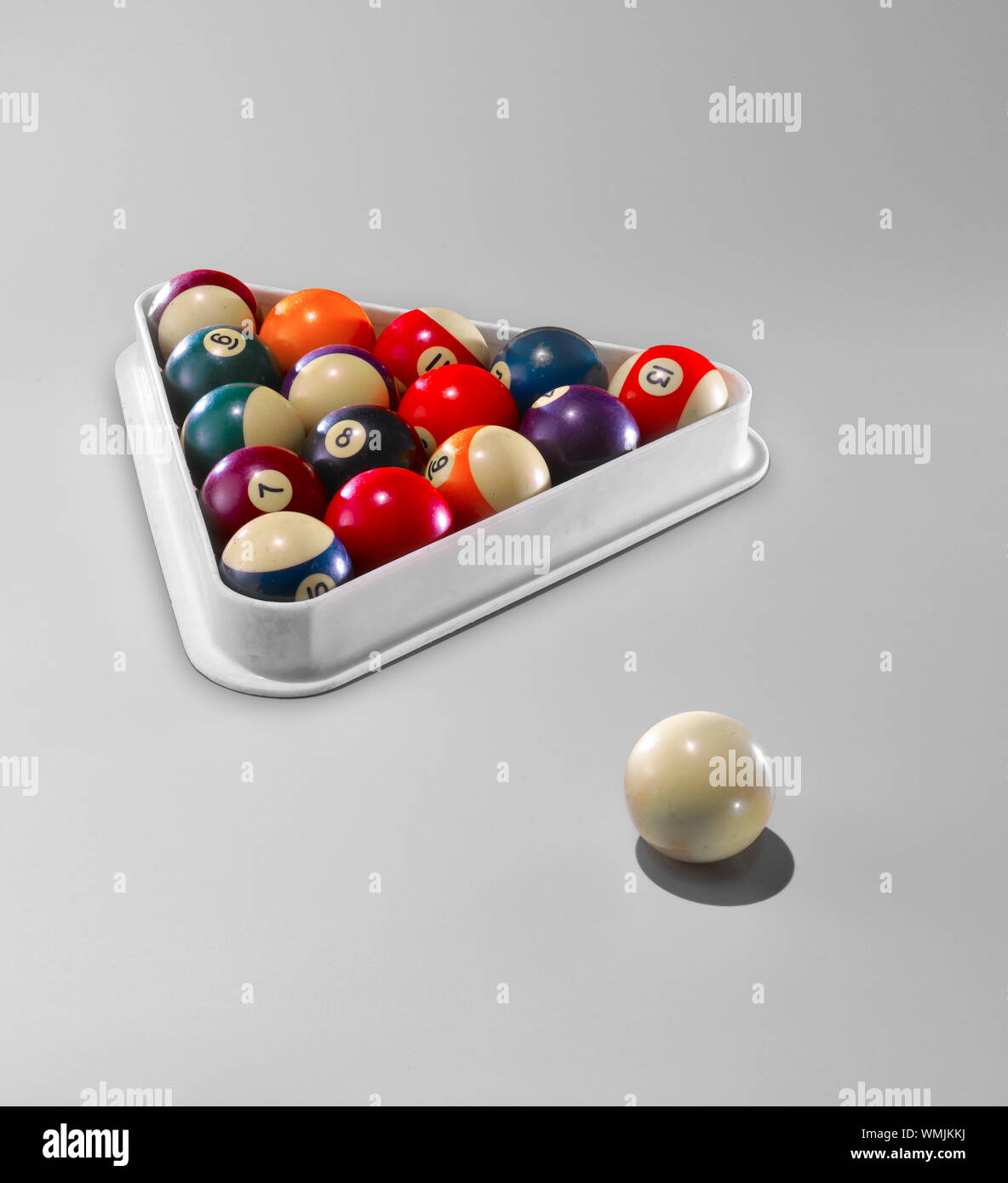 Billiard balls arranged in a triangle hi-res stock photography and ...