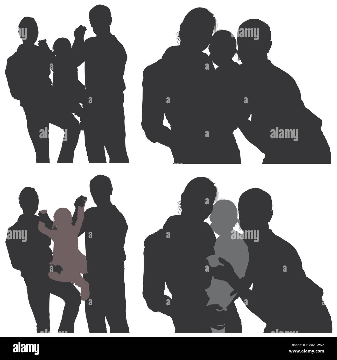 Family arms out Cut Out Stock Images & Pictures - Alamy