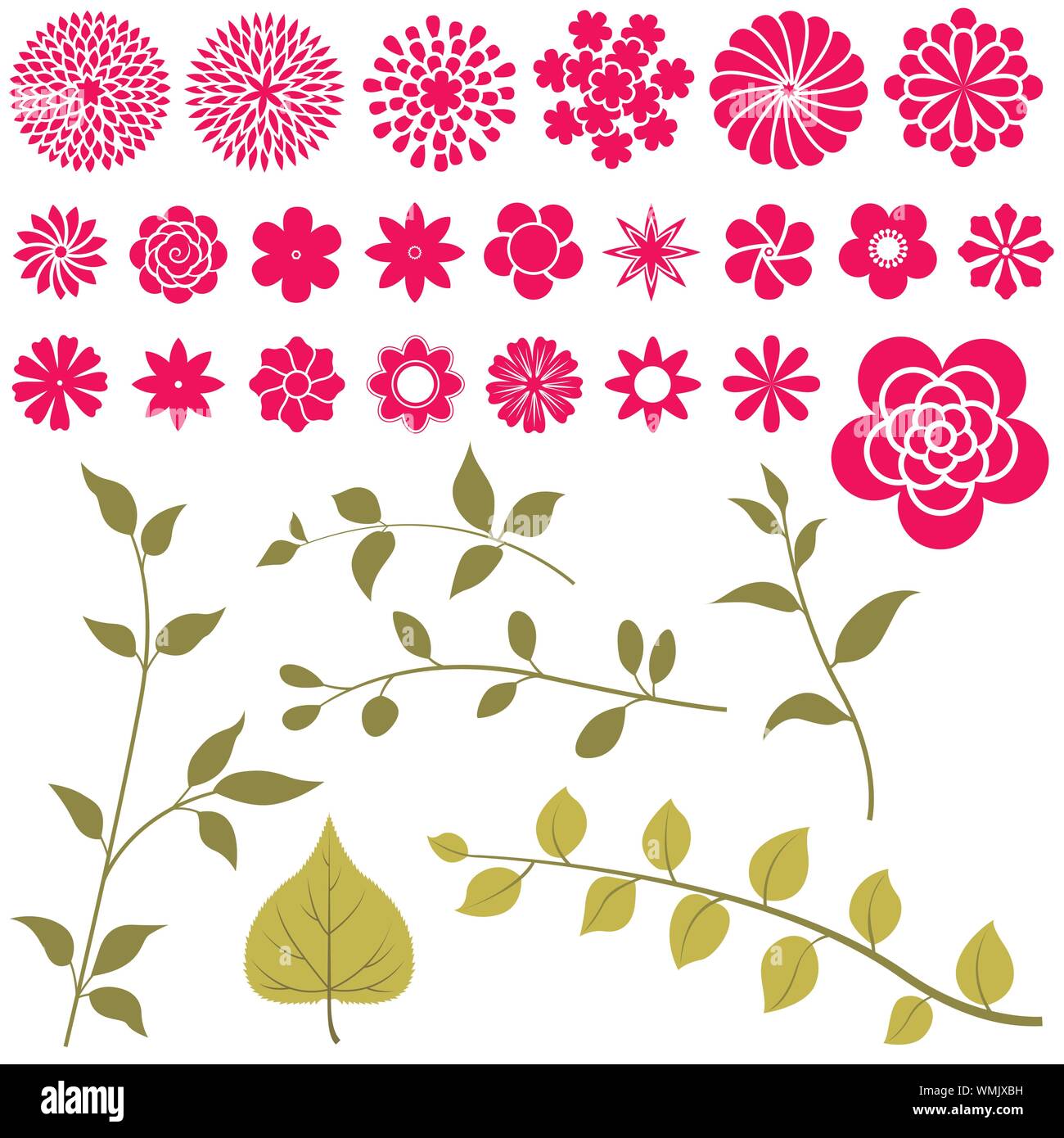 Symbolism of flowers Stock Vector Images - Alamy