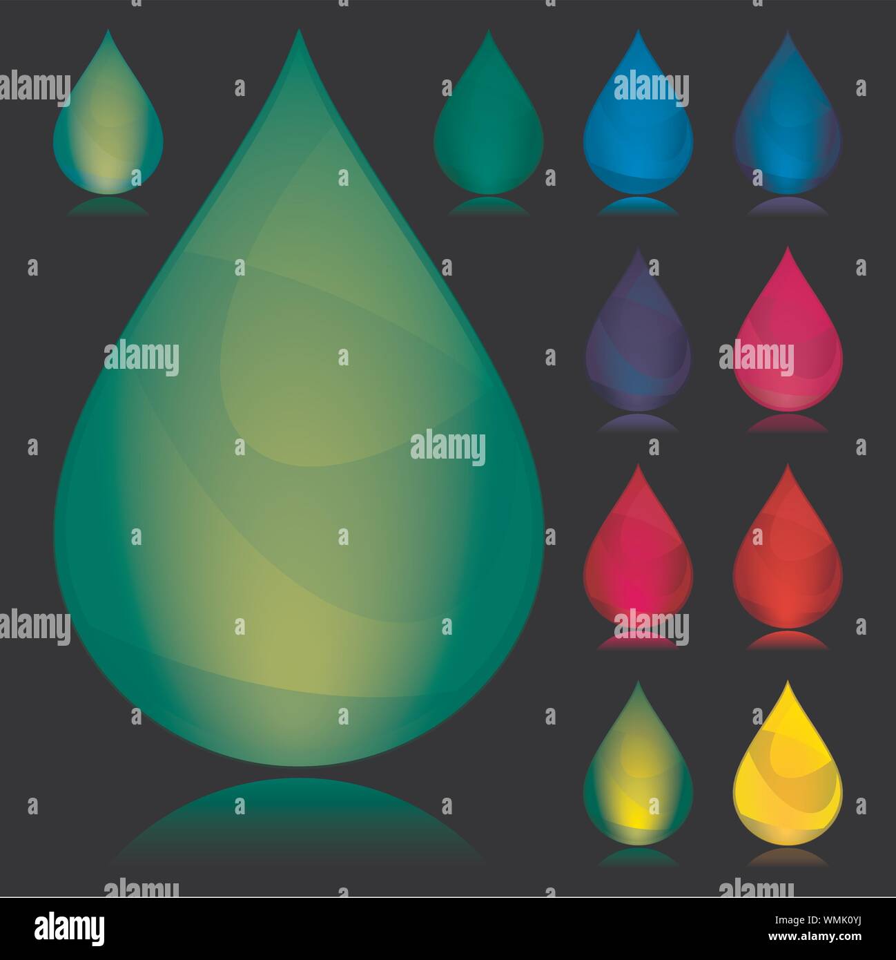 Set of drops Stock Vector Image & Art - Alamy