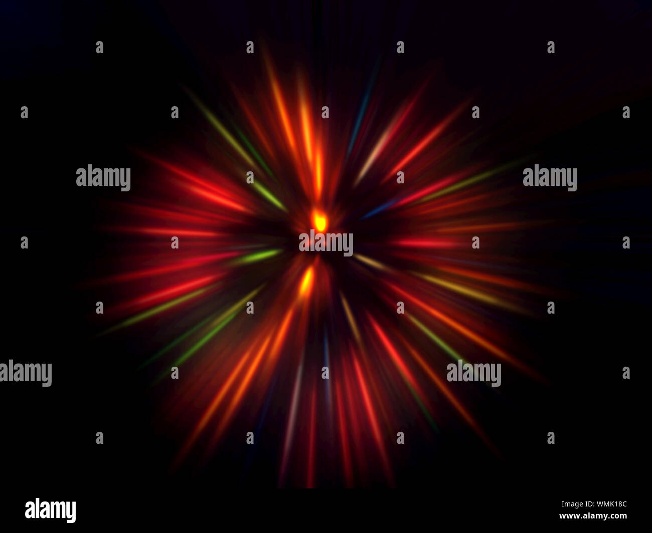 Colorful light ball glowing on black background Stock Photo - Alamy