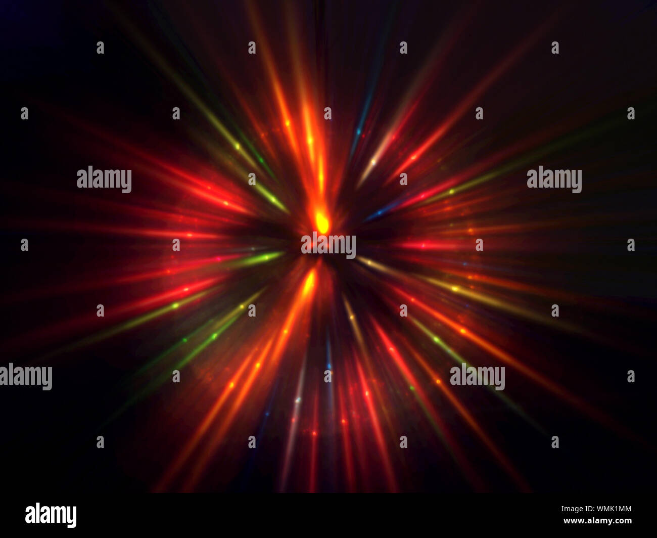 Colorful light ball glowing on black background Stock Photo - Alamy
