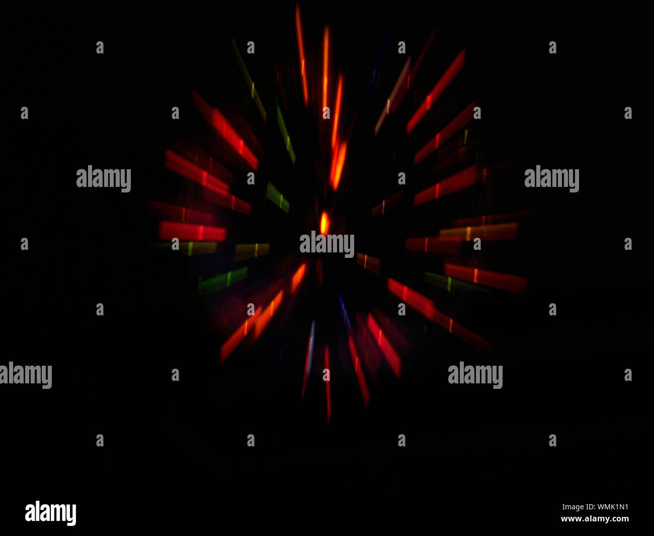 Colorful light ball glowing on black background Stock Photo - Alamy