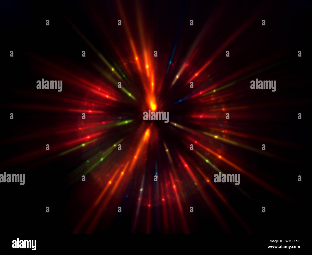 Colorful light ball glowing on black background Stock Photo - Alamy