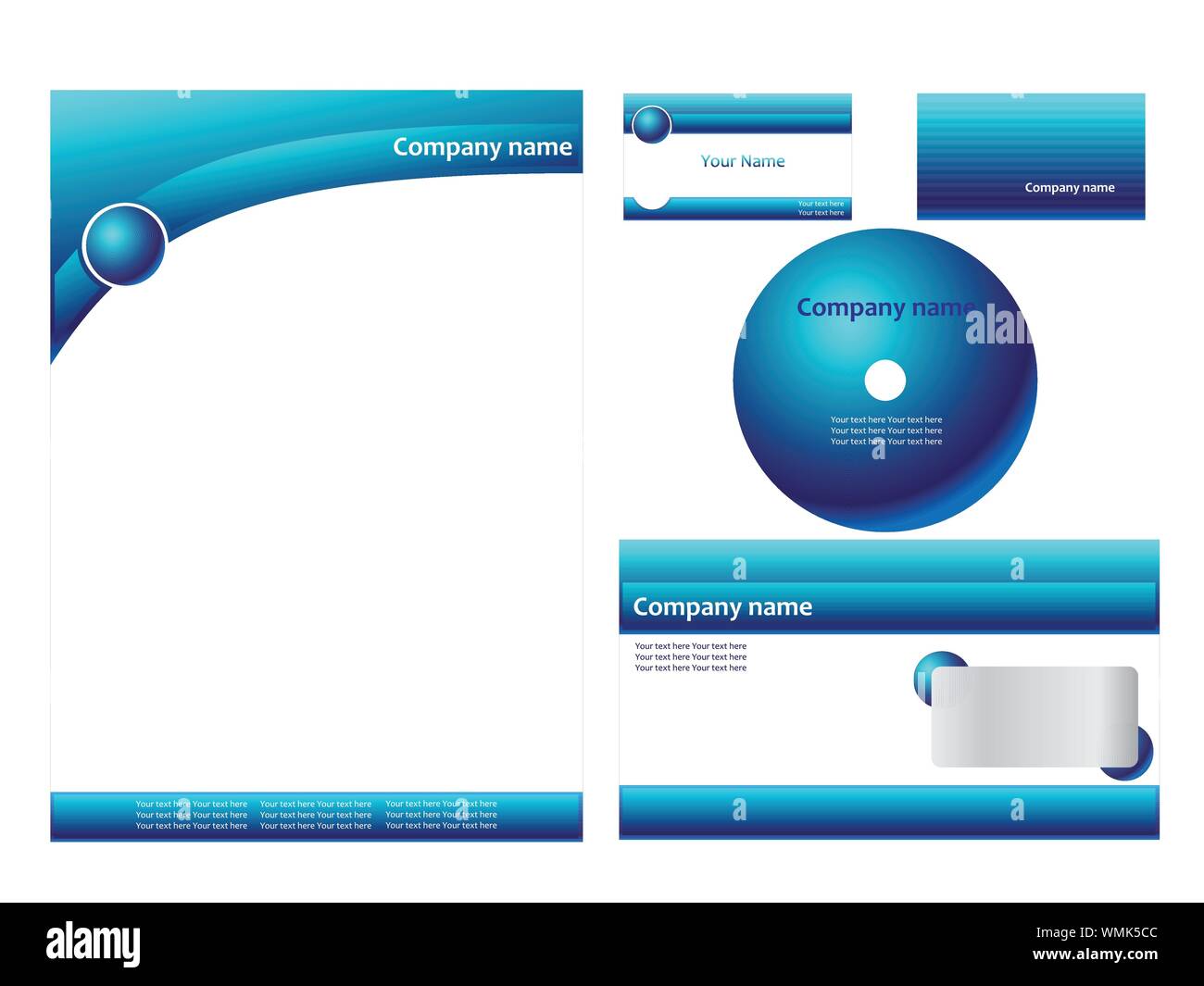 Blue corporate identity Stock Vector Image & Art - Alamy
