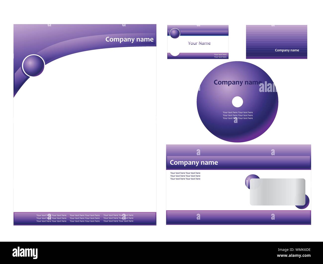 Purple corporate identity Stock Vector Image & Art - Alamy