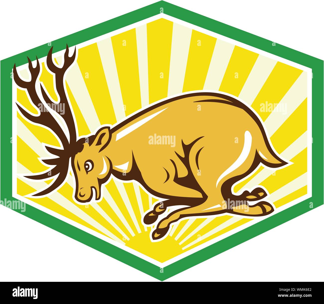 Stag Deer Charging Side Cartoon Stock Vector Image & Art - Alamy