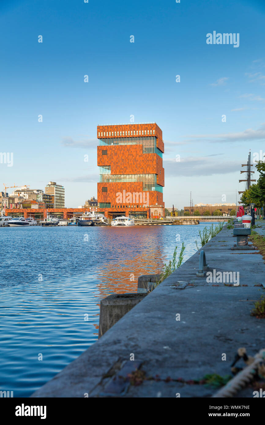 The new MAS building in Antwerp is a tourist attraction Stock Photo - Alamy