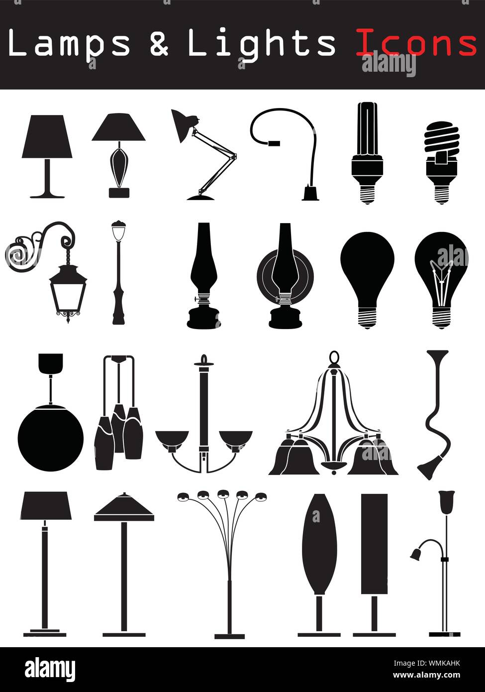Vintage spot lamps Stock Vector Images - Alamy