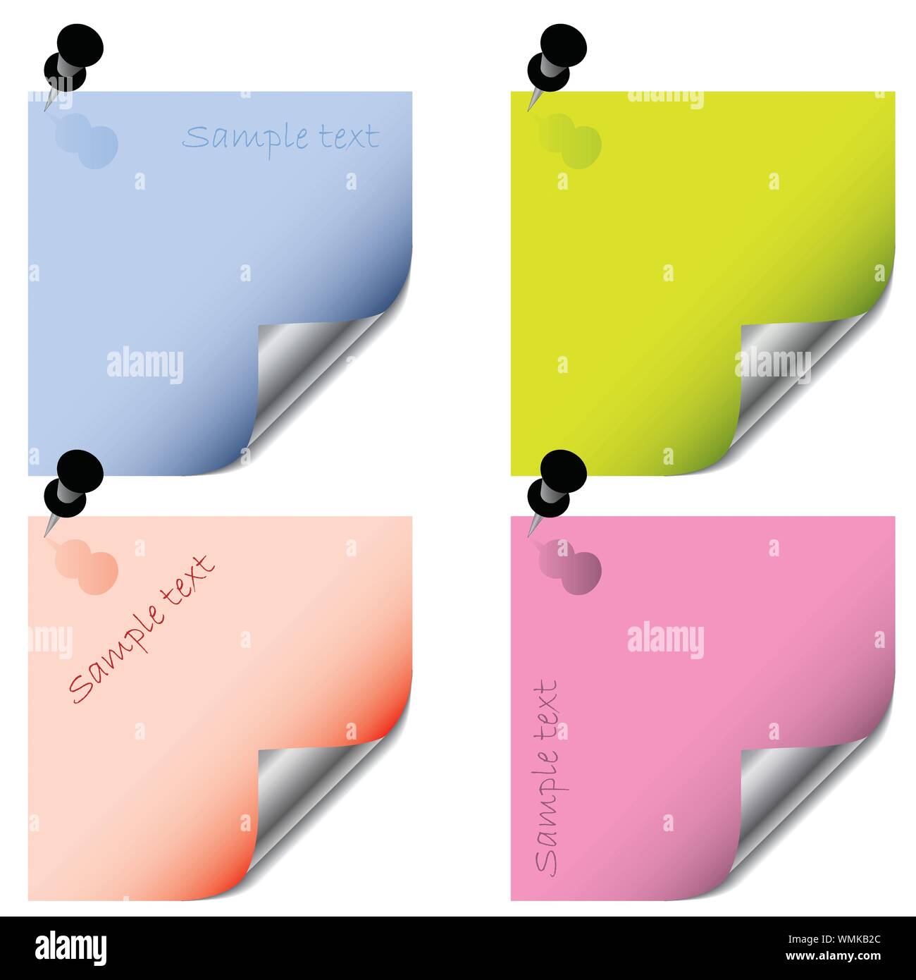 Post it stickers Stock Vector Image & Art - Alamy