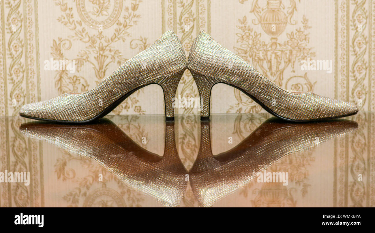 Silver high heels hi-res stock photography and images - Alamy