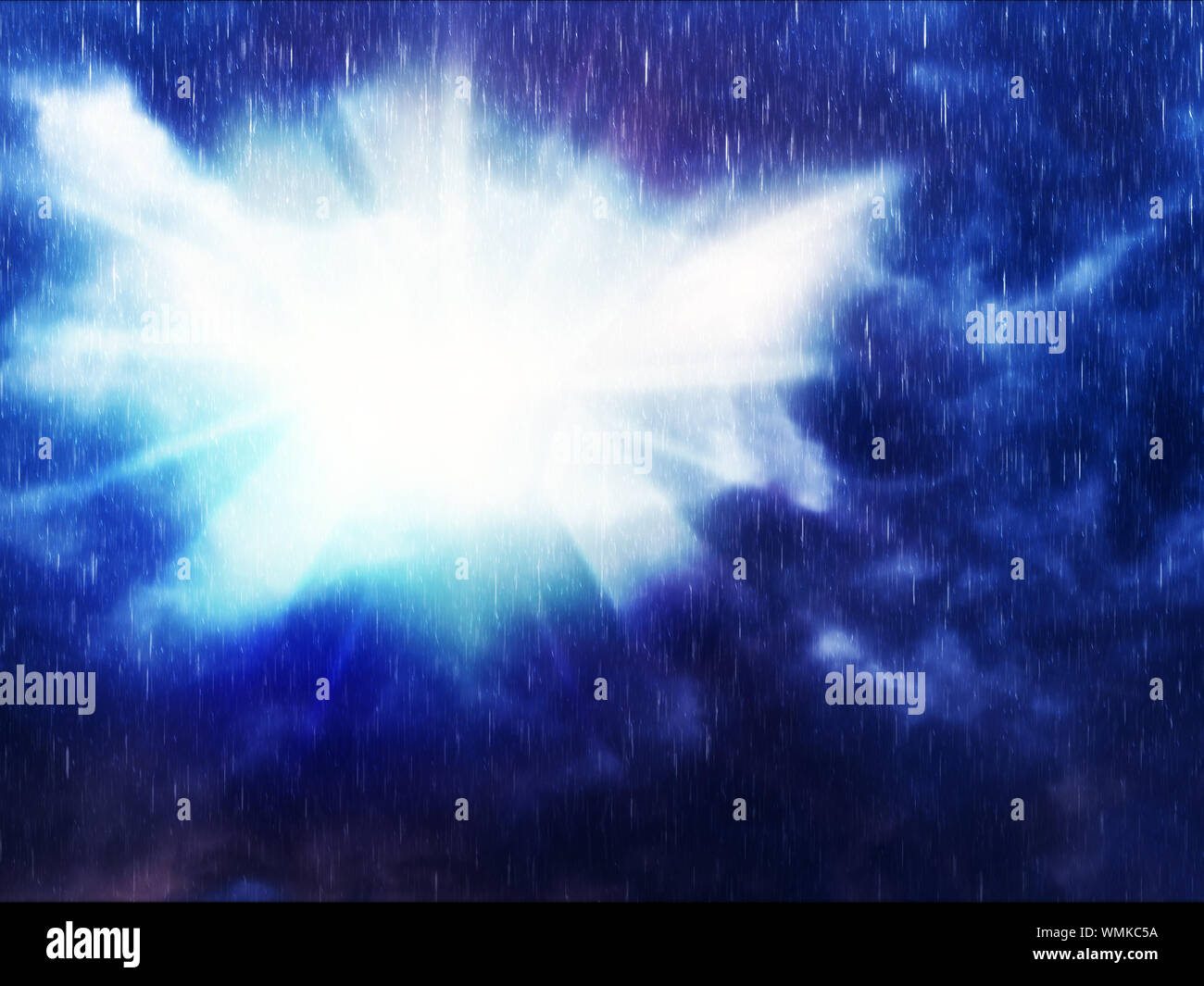 Colorful dark heavy clouds rainy night scene with a light burst Stock ...