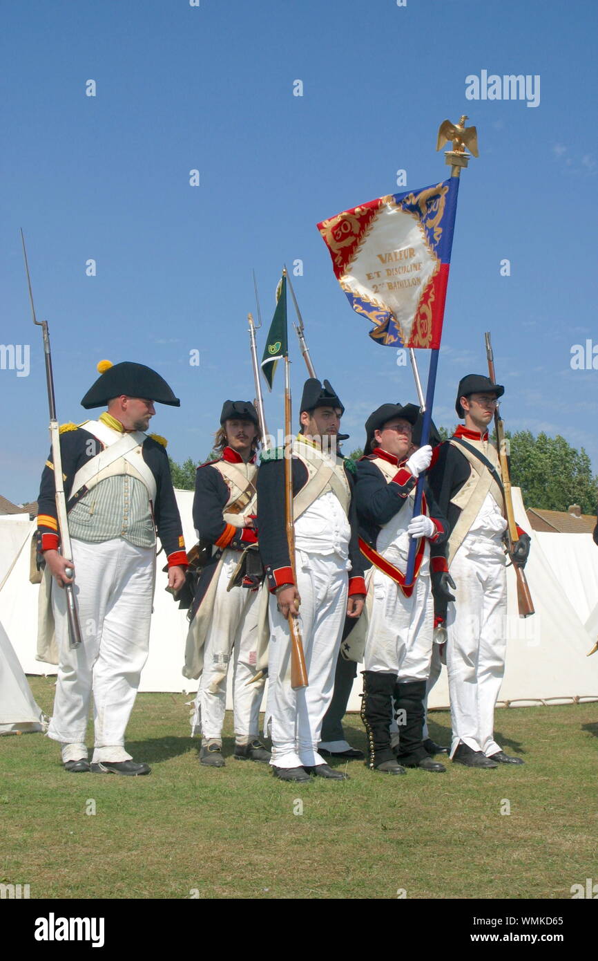 French soldiers of the Napoleonic Wars gather in Folkestone for a re ...