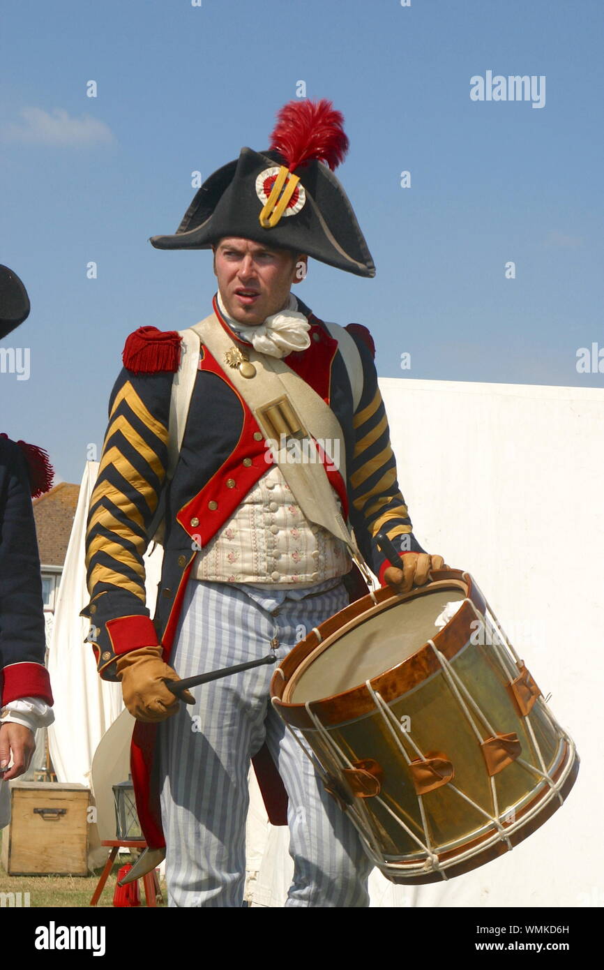 French soldiers of the Napoleonic Wars gather in Folkestone for a re ...