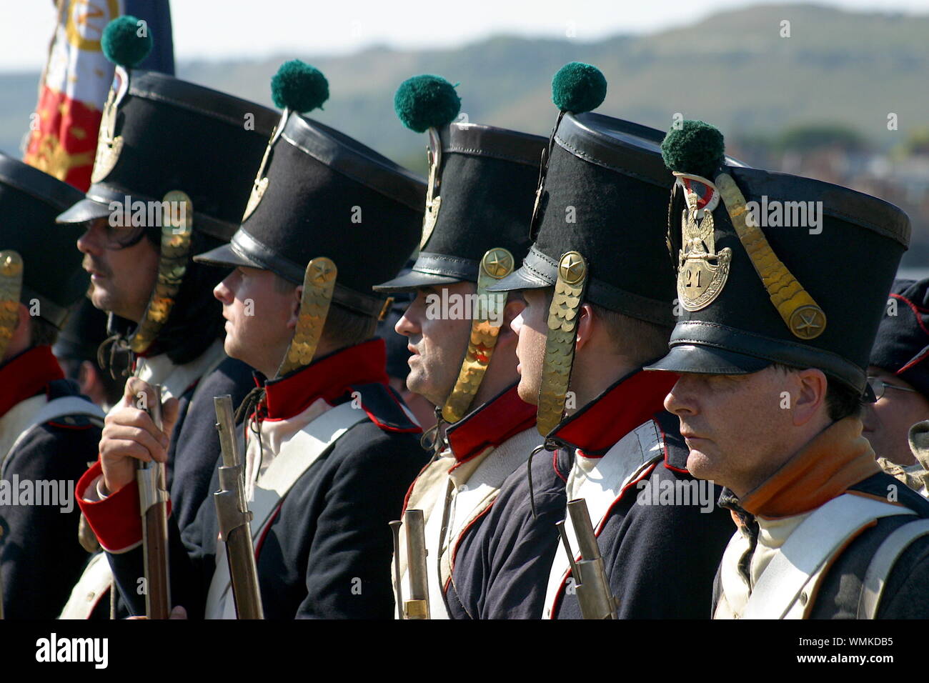 French soldiers of the Napoleonic Wars gather in Folkestone for a re ...
