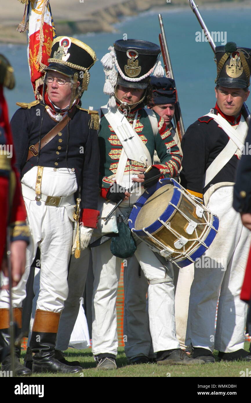 French soldiers of the Napoleonic Wars gather in Folkestone for a re ...