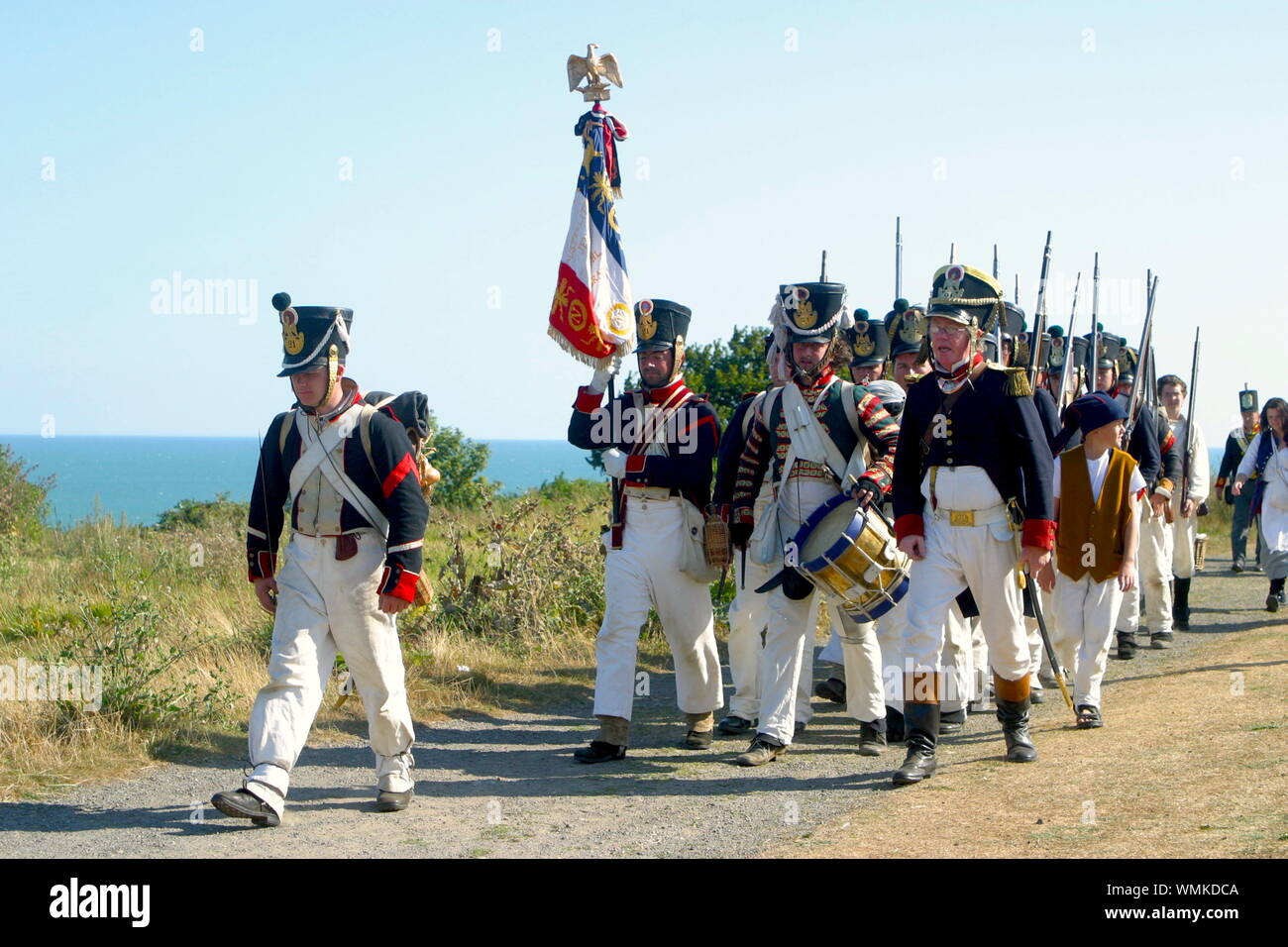 French soldiers of the Napoleonic Wars gather in Folkestone for a re ...