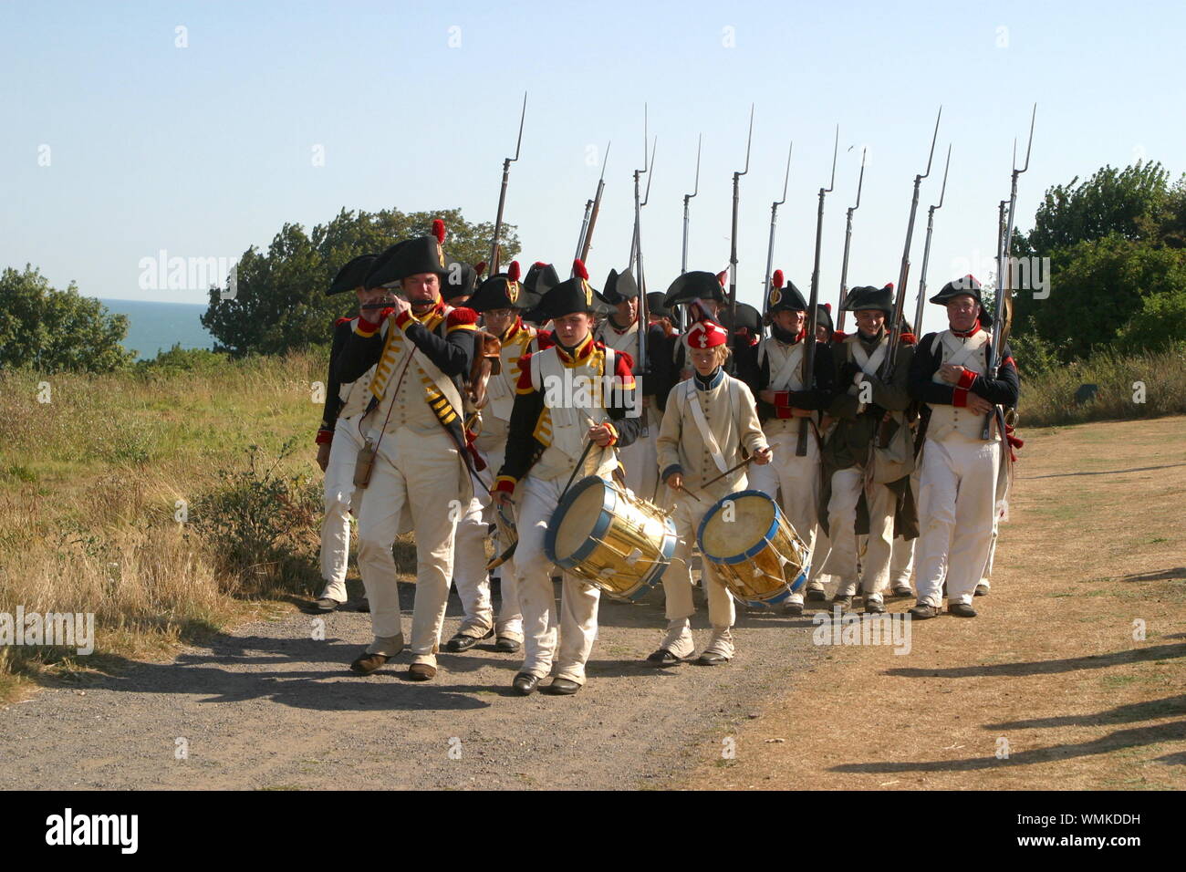 French soldiers of the Napoleonic Wars gather in Folkestone for a re ...