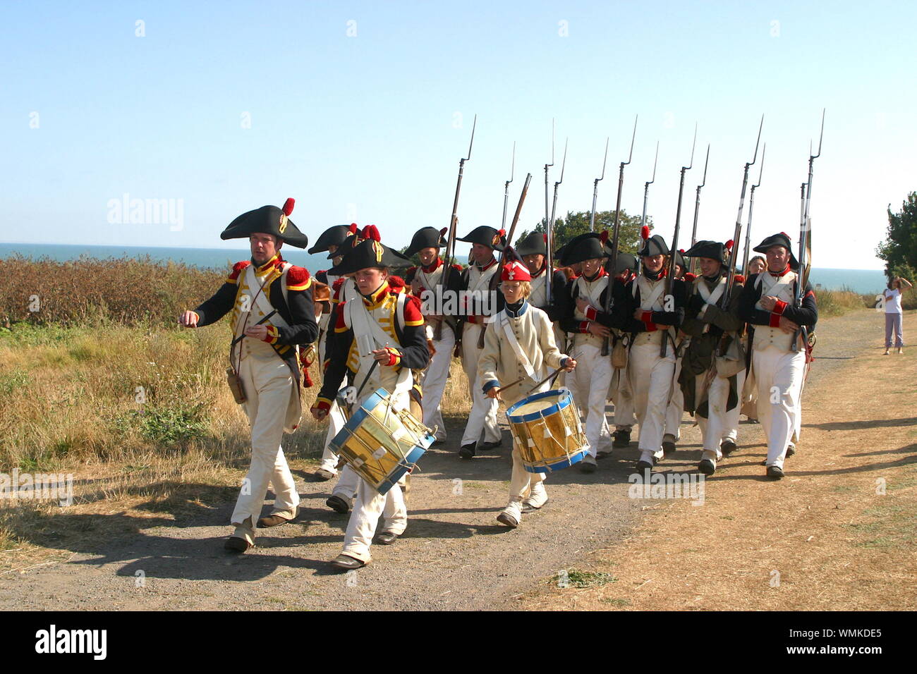 French soldiers of the Napoleonic Wars gather in Folkestone for a re ...