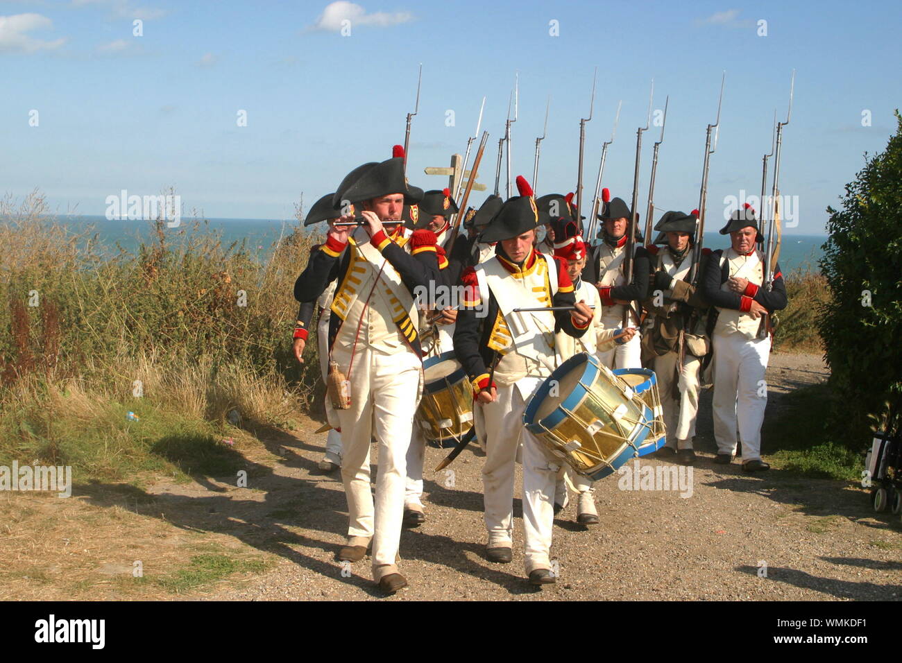 French soldiers of the Napoleonic Wars gather in Folkestone for a re ...