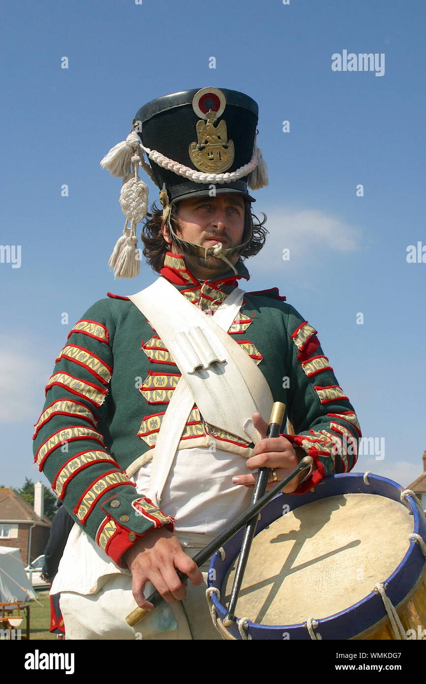 French soldiers of the Napoleonic Wars gather in Folkestone for a re ...