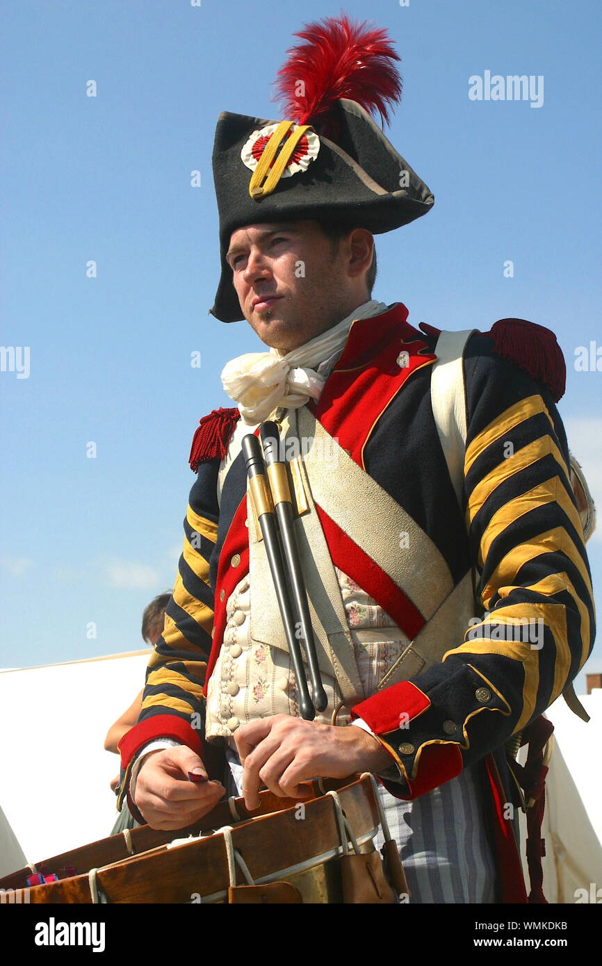 French soldiers of the Napoleonic Wars gather in Folkestone for a re ...
