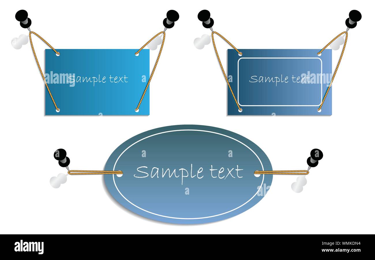 Cards on string Stock Vector Images - Alamy