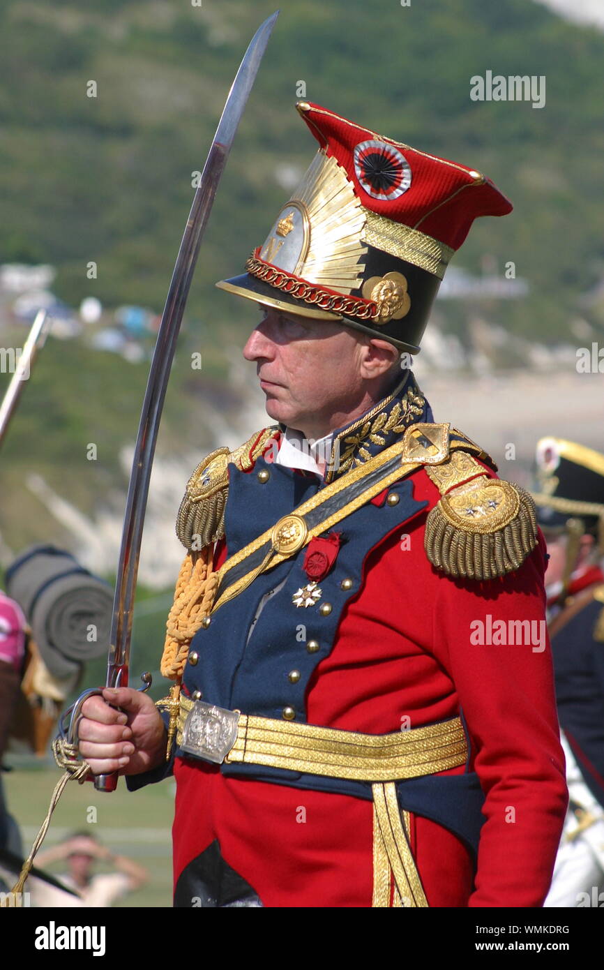 French soldiers of the Napoleonic Wars gather in Folkestone for a re ...