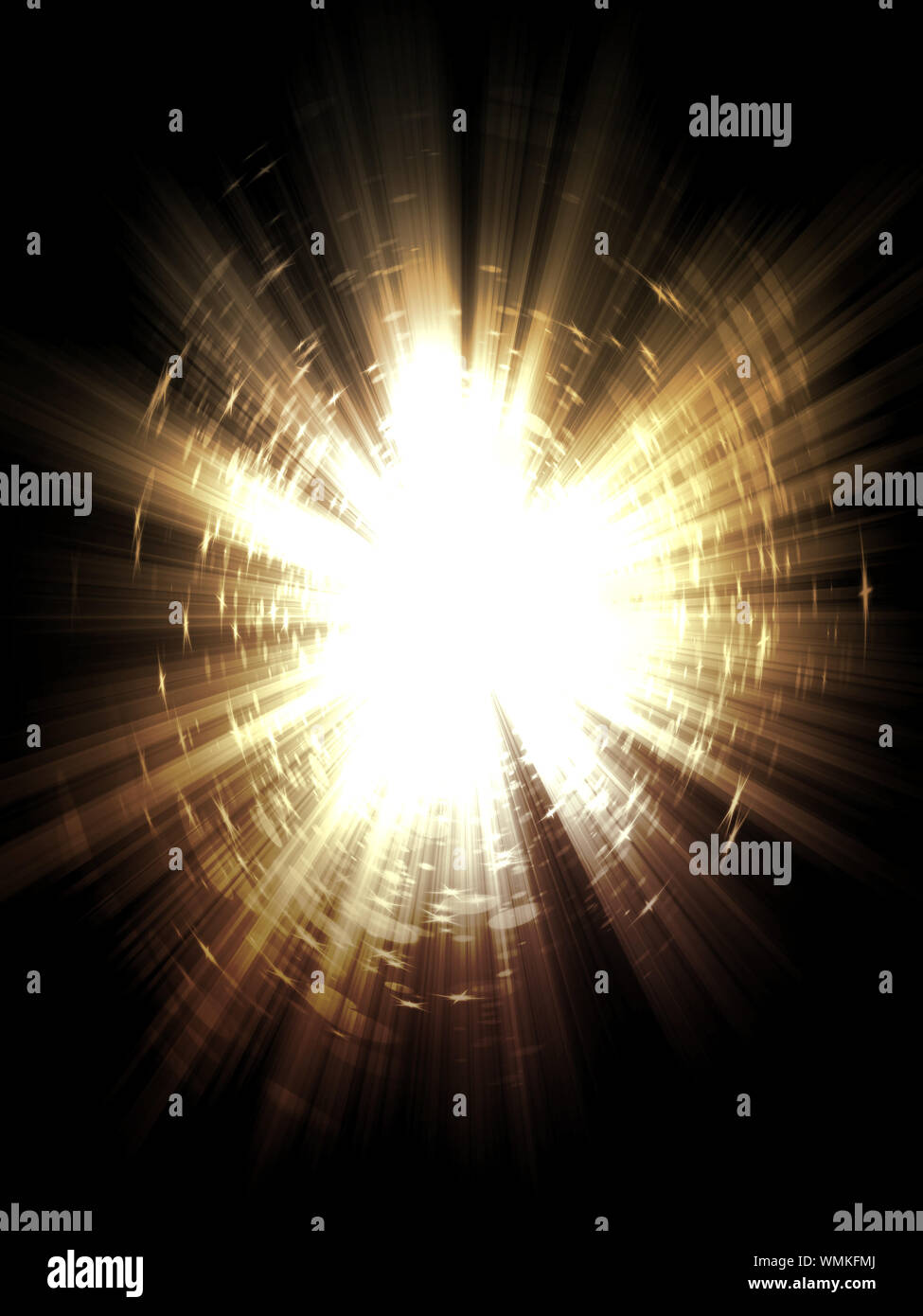 Bright yellow light burst, explosion on dark background Stock Photo - Alamy