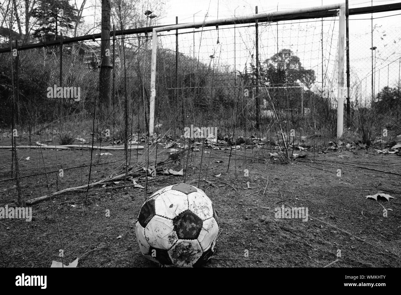 Old football ball Black and White Stock Photos & Images - Alamy