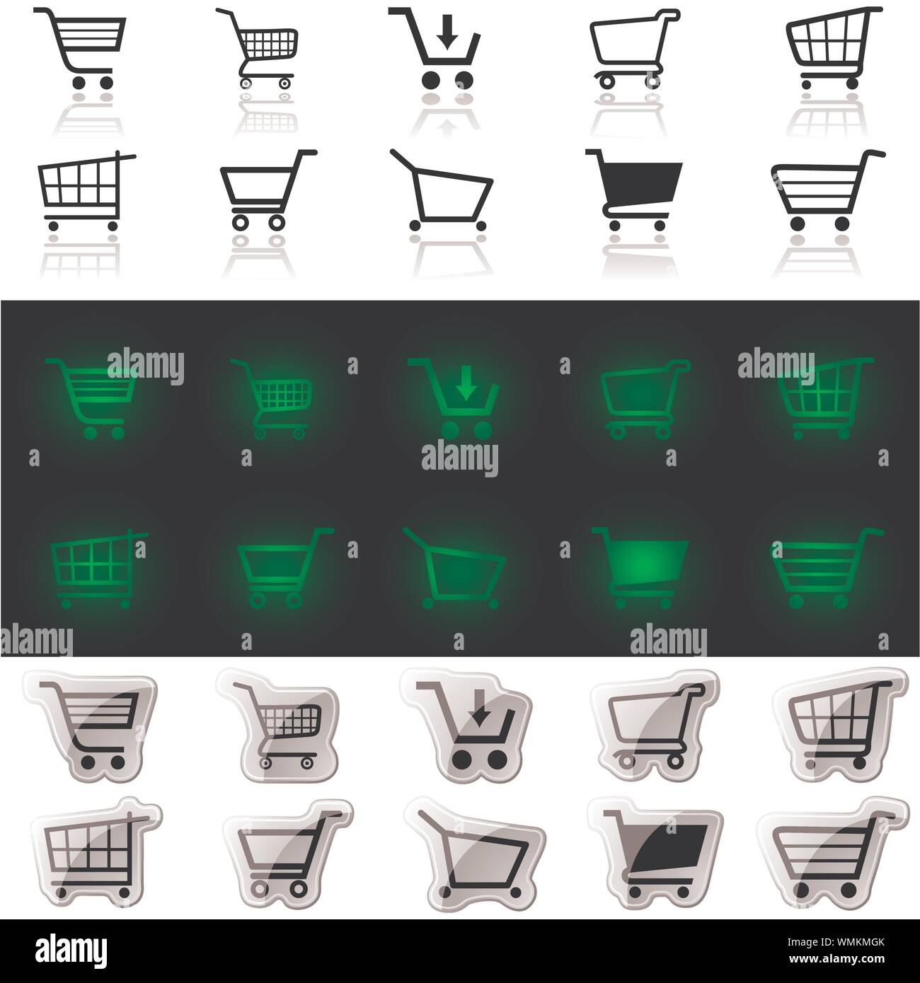 Shopping basket illustration Stock Vector Images - Alamy
