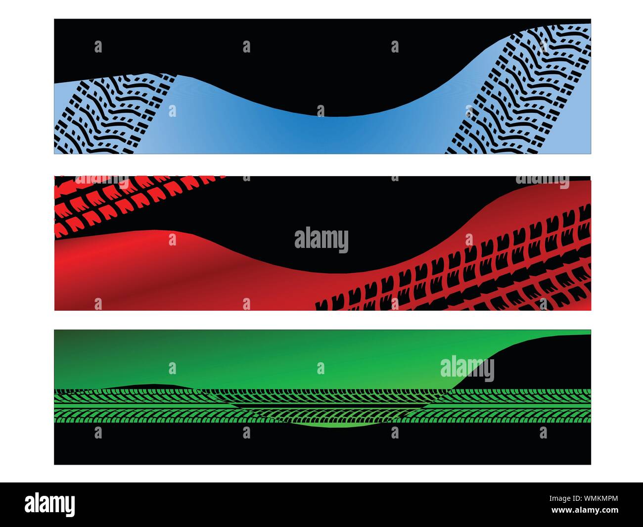 Banner with tire treads Stock Vector Image & Art - Alamy