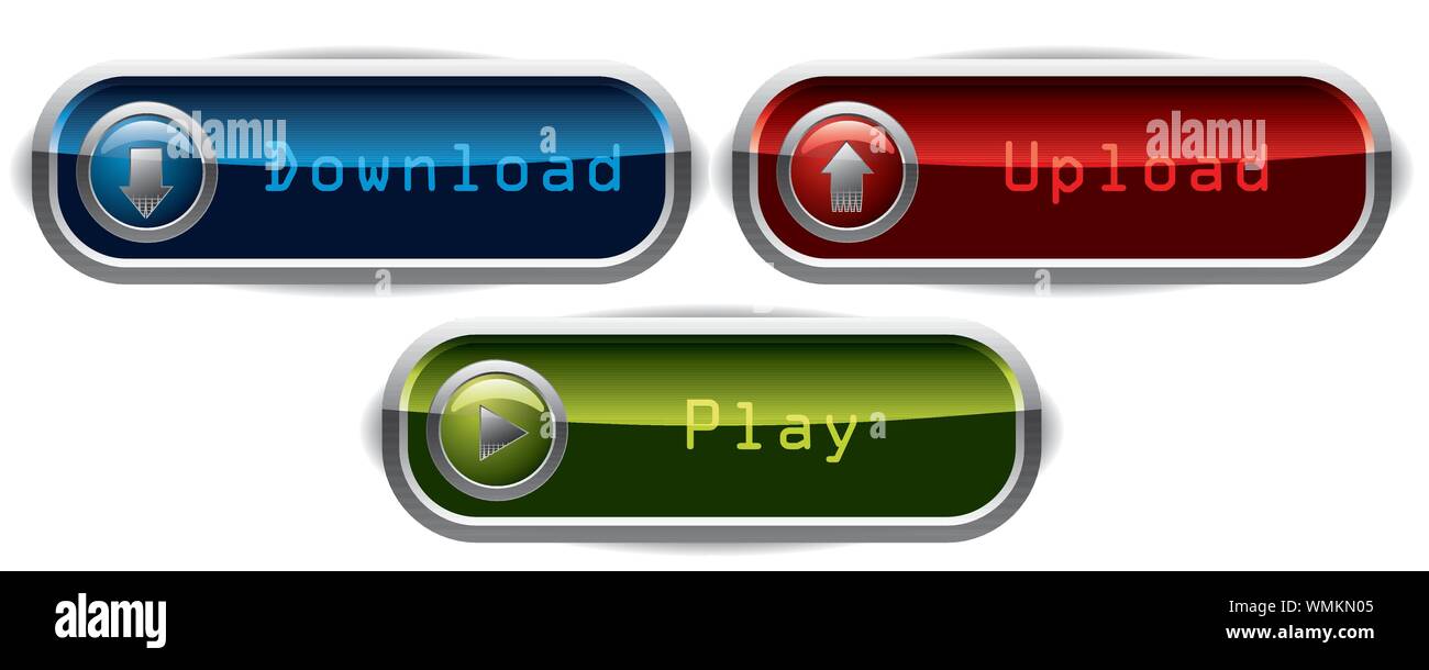 Green blank square metal button hi-res stock photography and images - Alamy