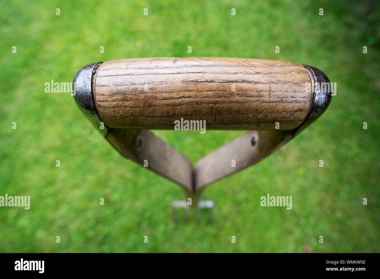 Garden fork handle abstract Stock Photo - Alamy