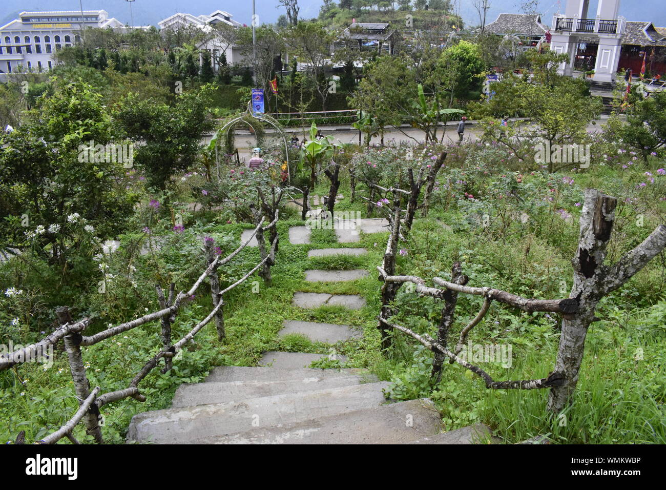 The Stone block Steps walk path in the Fort stock photograph image ...